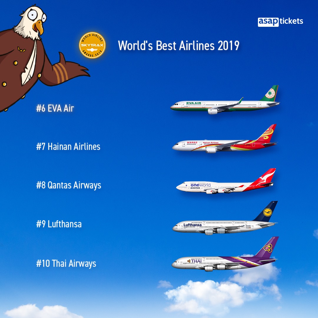 Top Airline 2019: World Airline Awards by Skytrax | ASAPtickets® travel ...